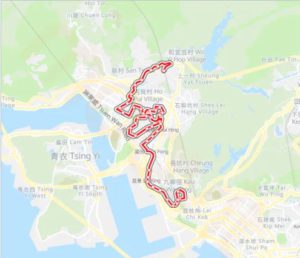 Hong Kong Bus Route No: N90 South Horizons to Central (Macau Ferry) and ...