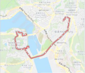 New Territories Bus Route / Line No: 44M - Runs from Tsing Yi station ...