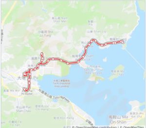 New Territories Bus Route / Line No: 72C - Runs from Tai Mei Tuk to Tai ...