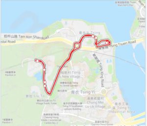 New Territories Bus Route / Line No: 248M Tsing Yi station to Cheung ...