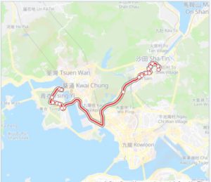 New Territories Bus Route / Line No: 249X - Runs from Tsing Yi station ...