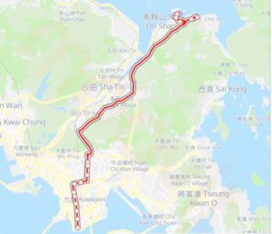 New Territories Bus Route / Line No: 87E - Runs from Nai Chung to Tsim ...