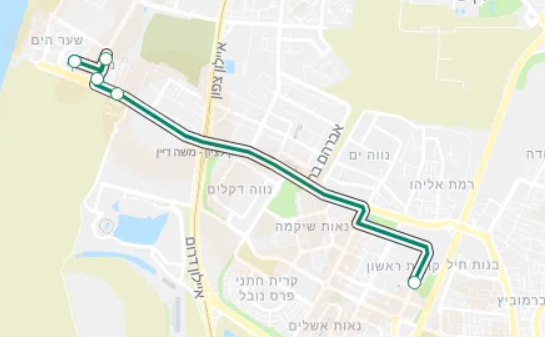 Egged Bus Route 70: Zalman Shaz'er/Navy to Golda Meir/The Orchid and ...