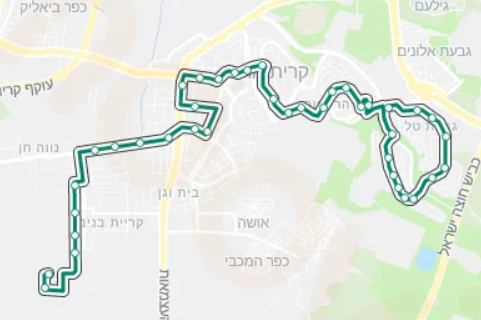 Egged Bus Route 72: Toulouse/Menachem Begin to Shabazi/Salah and ...