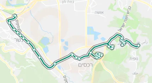 Egged Bus Route 74: Haifa to Ras Ali and Viceversa in Jerusalem ...