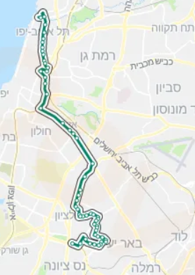 Egged Bus Route 74: Tel Aviv-Yafo to Rishon Lezion and Viceversa in ...