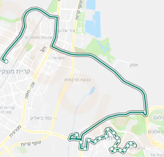 Super Bus Route No.850 in Jerusalem, from Jerusalem to Jerusalem ...