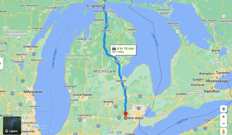 US Mega Bus Route No: I488 Runs from St. Ignace to Ann Arbor Timetables ...
