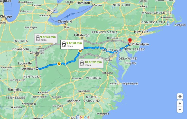 US Mega Bus Route No: VB1 Runs from Lexington to Philadelphia ...