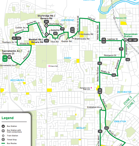 Transperth Bus Route 82 From Perth - City Beach Timetables, Route Maps ...