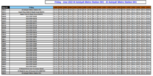 Mowasalat Bus Route / Line L522: From Al Aziziyah Metro Station Qatar ...