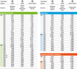 Transperth Bus Route 337 From Henley Brook Bus Stn - Ellenbrook Town ...