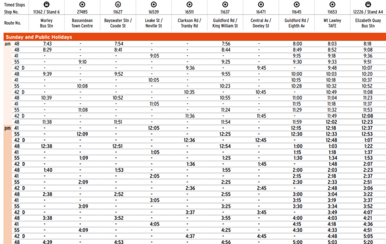 Transperth Bus Route 48 From Perth - Morley Bus Stn Australia ...