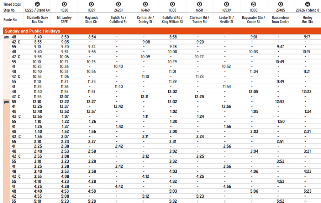 Transperth Bus Route 48 From Perth - Morley Bus Stn Australia ...