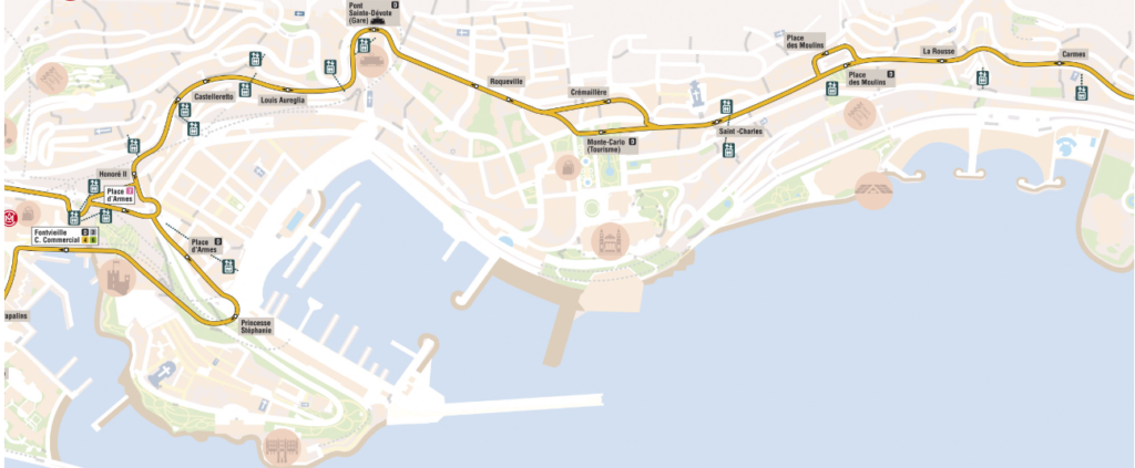 Autobus de Monaco Bus Line 4: From Fontvieille C.cial to Saint - Roman ...