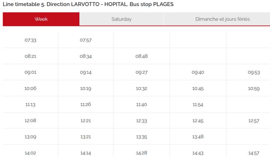 Autobus de Monaco Bus Line 5: From Hopital to Larvotto Timetables ...