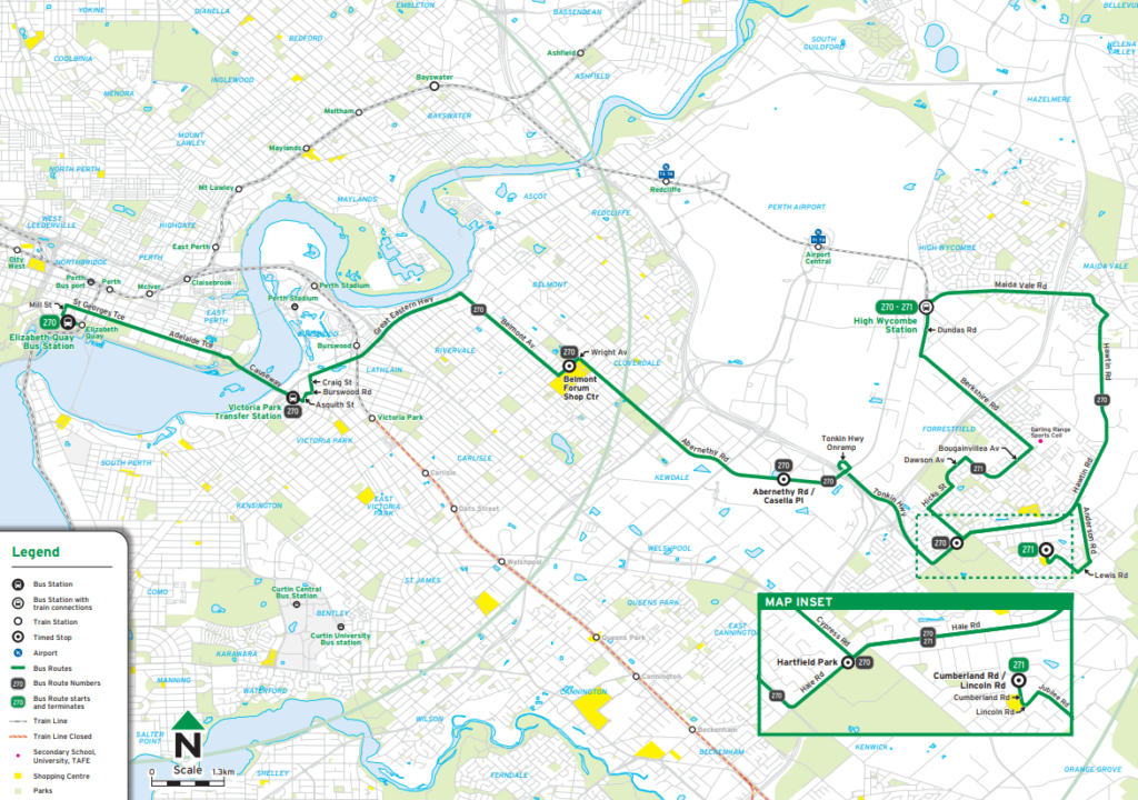Transperth Bus Route 271 From High Wycombe Stn - Forrestfield Australia ...