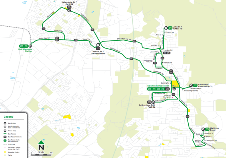 Transperth Bus Route 274 From Kalamunda Bus Stn - Gooseberry Hill ...