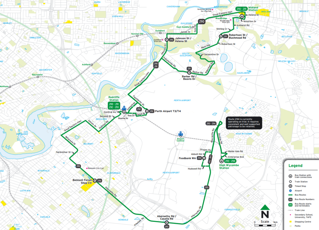 Transperth Bus Route 294 From High Wycombe Stn - Foodbank WA Australia ...