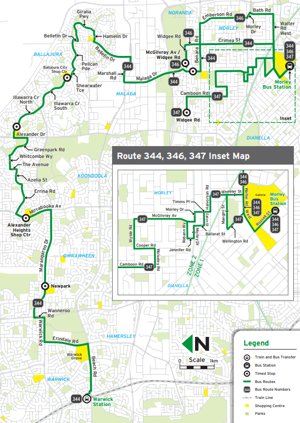 Transperth Bus Route 148 From Fremantle Stn Como Timetables Route