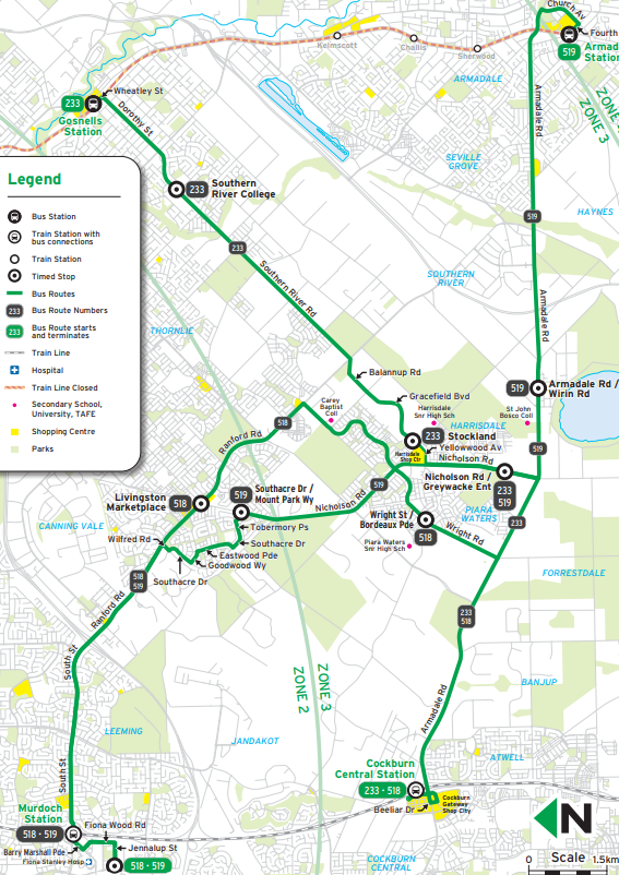 Transperth Bus Route 910 From Perth - Fremantle Stn Timetables, Route ...
