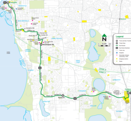 Transperth Bus Route 532 From Cockburn Central Stn - Fremantle Stn ...