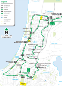 Transperth Bus Route 577 From Lakelands Stn (Circular Route) Australia ...