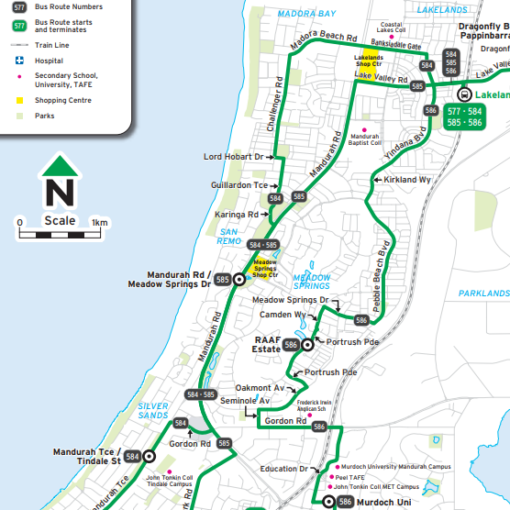 Transperth Bus Route 179 From Bull Creek Stn - Perth Australia ...