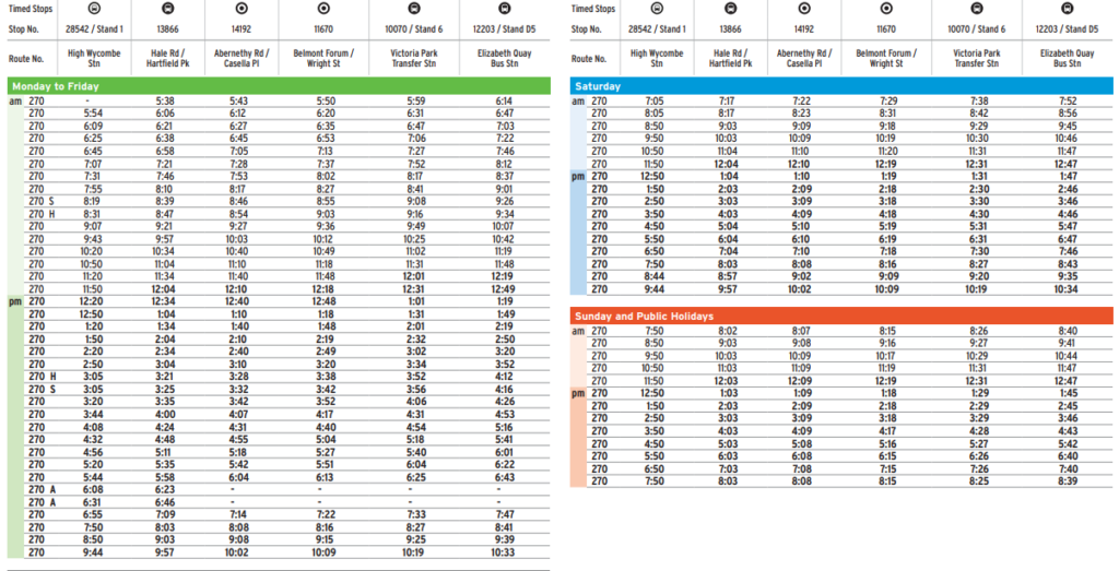 Transperth Bus Route 270 From High Wycombe Stn - Perth Australia ...