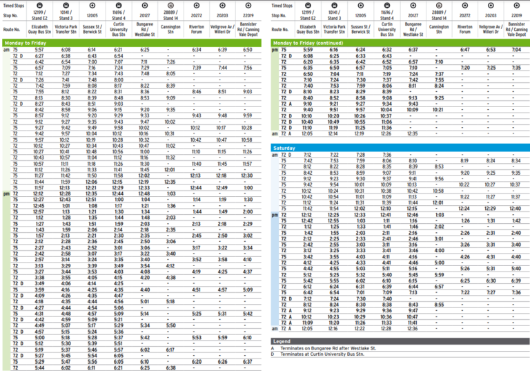 Transperth Bus Route 72 From Perth - Cannington Stn Australia ...