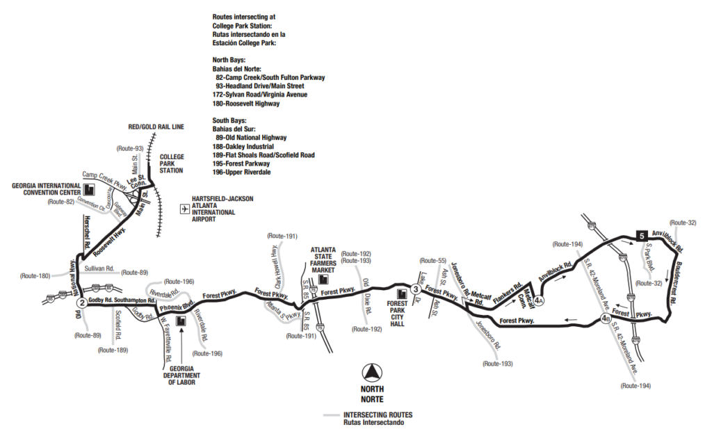 Marta bus Route no: 195 Forest Parkway (Vice - Versa) in Atlanta ...