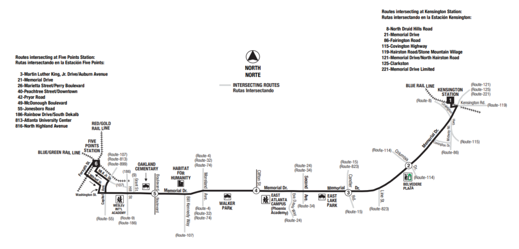 Marta bus Route no: 21 Memorial Drive (Vice – Versa) in Atlanta ...