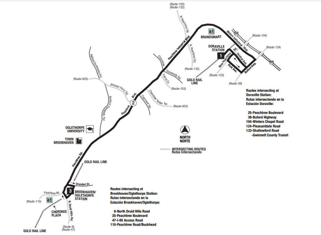 Marta bus Route no: 25 Peachtree Boulevard (Vice – Versa) in Atlanta ...