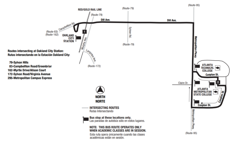 Marta bus Route no: 295 Metropolitan Campus Express (Vice - Versa) in ...