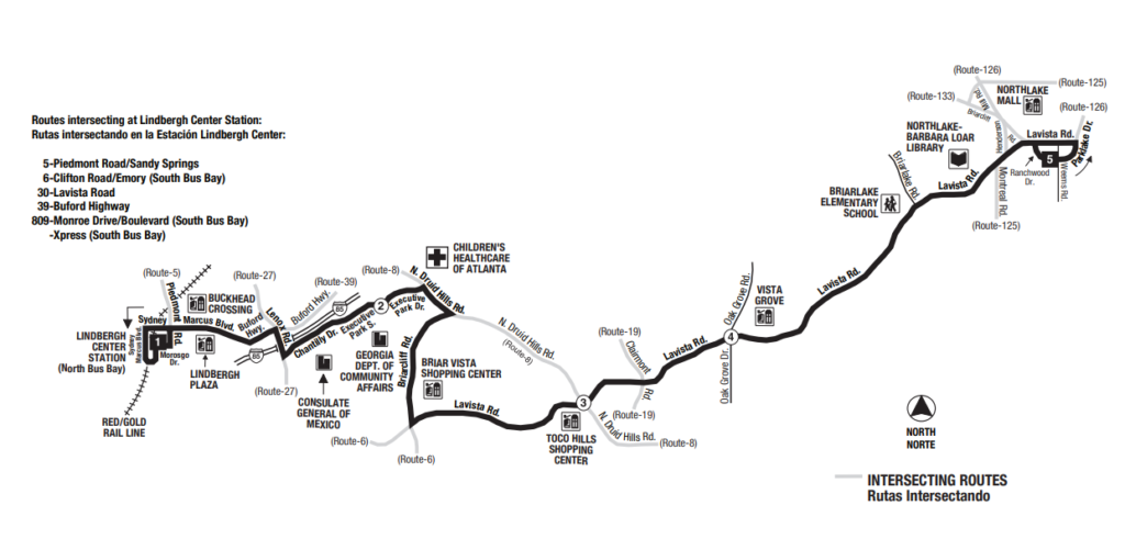 Marta bus Route no: 30 LaVista Road (Vice - Versa) in Atlanta ...