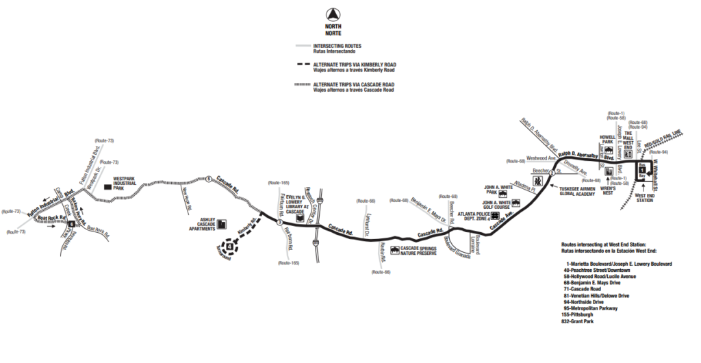 Marta bus Route no: 71 Cascade Road (Vice - Versa) in Atlanta ...