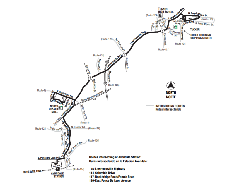 Marta bus Route no: 75 Lawrenceville Highway (Vice - Versa) in Atlanta ...