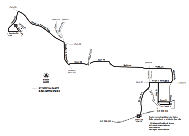 Marta bus Route no: 853 Center Hill (Vice - Versa) in Atlanta ...