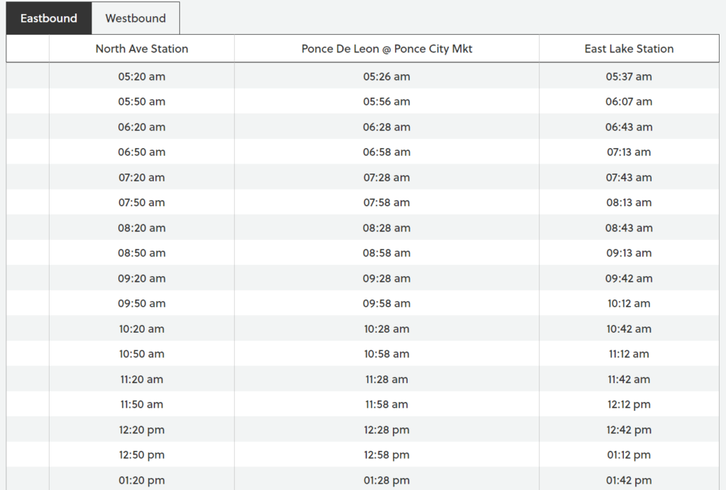 Marta bus Route no: 2 From Ponce de Leon Avenue to Druid Hills in ...